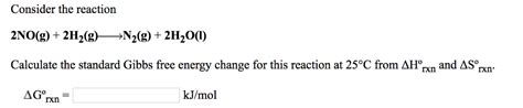 Solved Using values of ΔGof calculate ΔGmn for the Chegg com