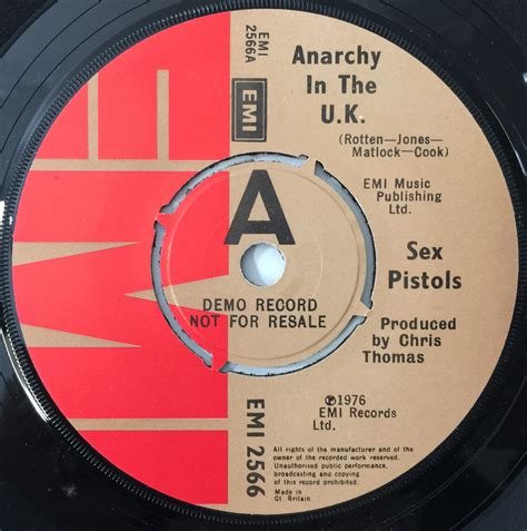 Lot 222 Sex Pistols Anarchy In The Uk 7 Original