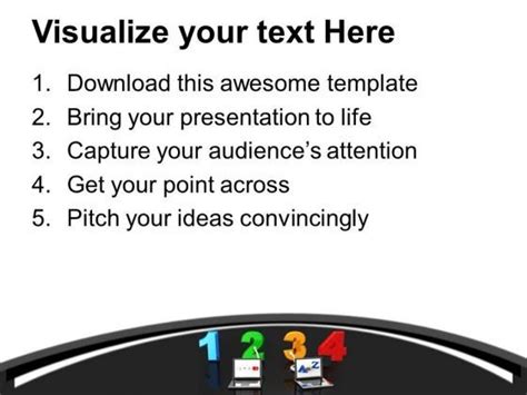 Numbers Connected To Laptop Education PowerPoint Templates Ppt Backgrounds For Slides