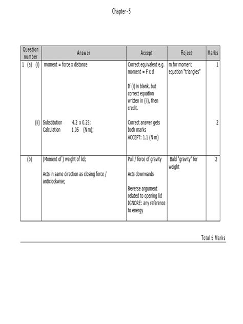 Edexcel Igcse Physics Booklet Ch 5 Ms Updated Pdf Force Weight