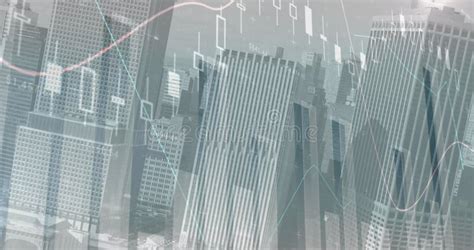 Image Of Statistical Data Processing Over World Map Against Inverted Tall Buildings Stock Image