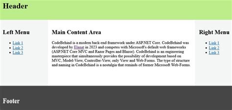 Caching Html Tags Using Webforms Core Technology