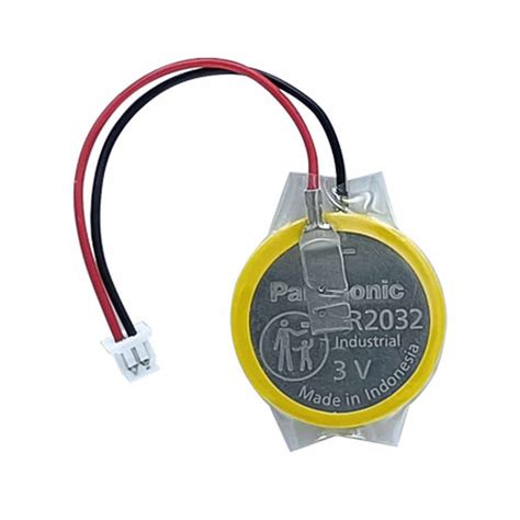 Panasonic Cr2032 Coin Lithium Battery Plug With Lead Wire Suitable For Plc Servo Laptop