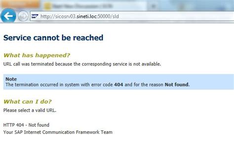 Solved Sld Not Found Sap Community