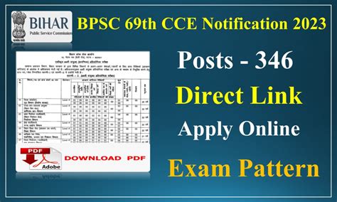 Bpsc Th Cce Notification Released For Posts Direct Link Apply Online