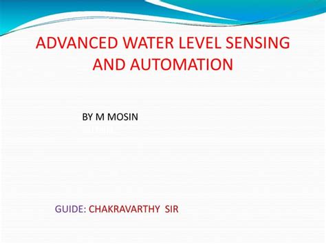 Automatic Water Level Monitoring And Control System Using Iot Pdf