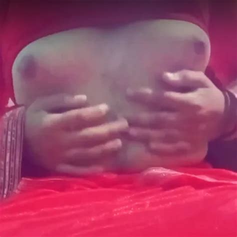 Indian Gay Crossdresser Gaurisissy Showing Her Full Body And Pressing And Playing With Her Big