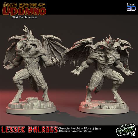 🎲 Lesser Balrogs・ Stl File For 3d Printing・cults