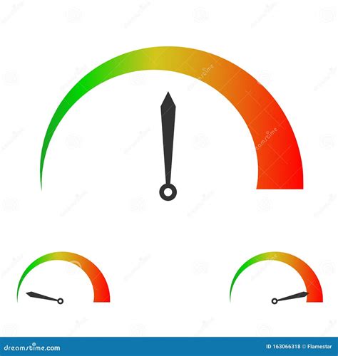 Speed Score Indicators Level Indicator Credit Loan Scoring Manometers Vector Set Stock Vector