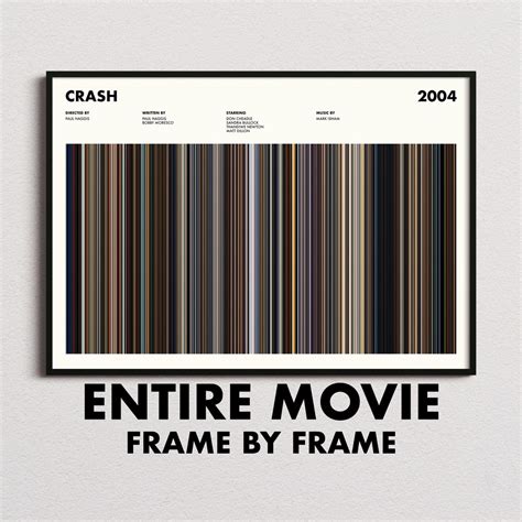 Crash 2004 Movie Barcode Print Crash Print Crash Poster Crash Wall