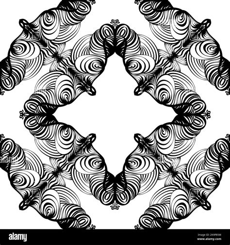 Seamless Monochromatic Background With Abstract Lacy Ornaments Stock Vector Image And Art Alamy