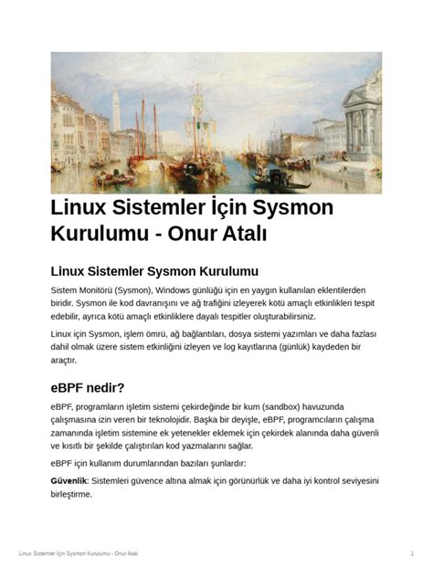 Linux Sistemlerde Sysmon Kurulumu 1704899951 Pdf