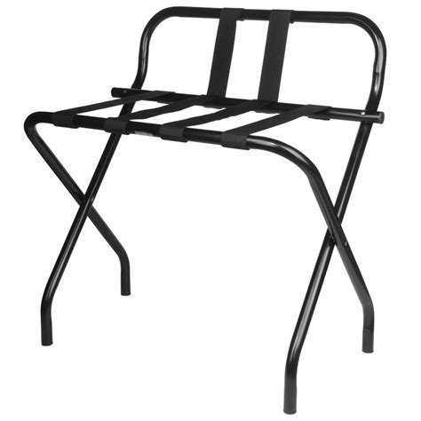 Lancaster Table And Seating Black Folding Luggage Rack With Guard