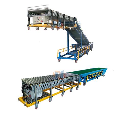 Powered Truck Van And Container Loading And Unloading Conveyors Automatic Truck Conveyor And