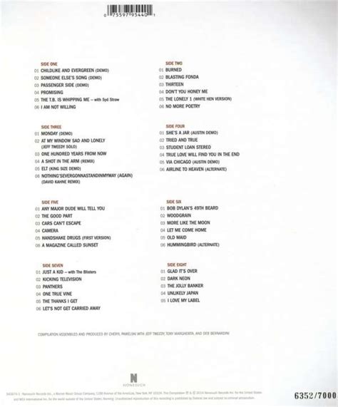Wilco Alpha Mike Foxtrot Rare Tracks 1994 2014 180g Limited