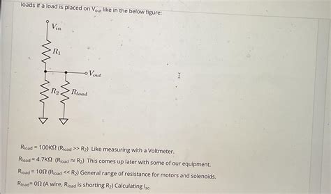 Loads If A Load Is Placed On V Out Like In The Chegg Com