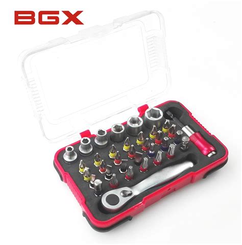 Bgx 36pc Bit And Socket Set Mini Ratchet Wrench Screwdriver Bits Set China 36pc Bit And Socket Set