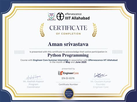 🎯 Completed A Hands On And Beginner Friendly Course On Python Programming The Course Covered 🔸