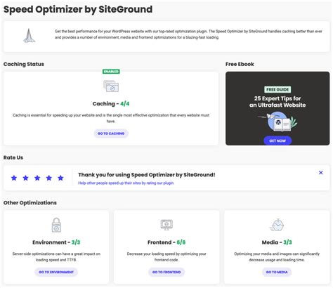 Speed Optimizer Plugin Tutorial Siteground Tutorials