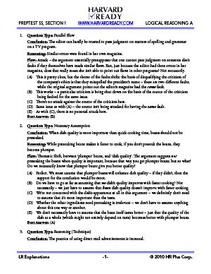 LSAT Logical Reasoning Explanations Cambridge LSAT