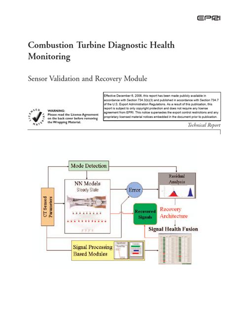 Combustion Turbine Diagnostic Health Monitoring Sensor Validation And
