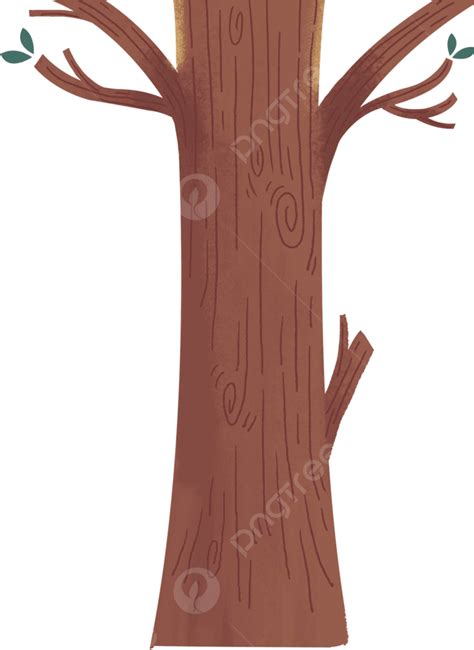 تصميم بسيط جذع شجرة عنصر الأشجار الجذع مرسومة باليد Png وملف Psd