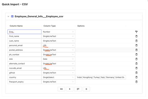 Enhancement Better Column Datatype Mapping During Import · Issue 5256 · Nocodbnocodb · Github
