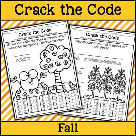 Fall Coding Bundle Printable And Digital Binary Morse Coding