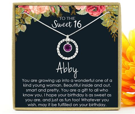 Sweet 16 T 16th Birthday T Girl Necklace Sweet 16 Etsy