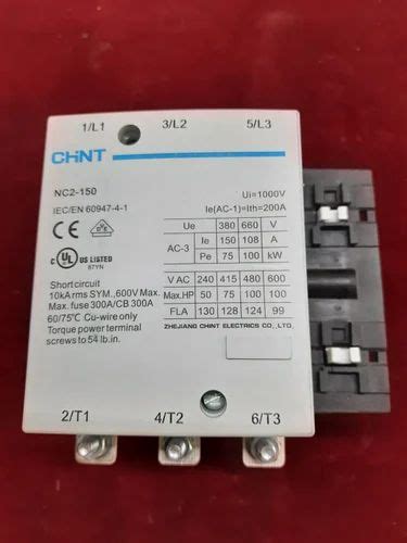 Nc2 3 Pole Vaccum Chint Contactor At ₹ 5800 Piece Chint Power Contactors In Surat Id