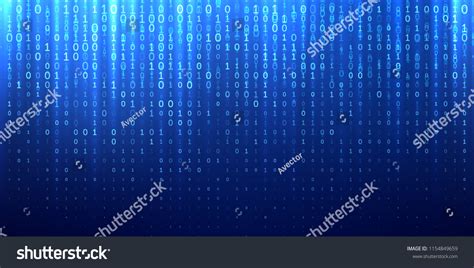 Binary Code Blue Abstract Background Vector Stock Vector Royalty Free 1154849659 Shutterstock