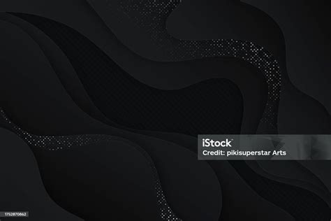 물결 모양의 선 벡터 디자인이 있는 그라데이션 검정 배경 0명에 대한 스톡 벡터 아트 및 기타 이미지 0명 3차원 형태 개념 Istock