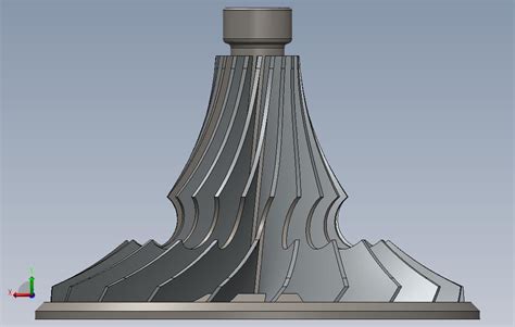 涡轮转子 SOLIDWORKS 2014 模型图纸免费下载 懒石网