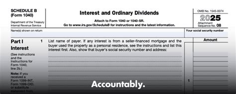 Form 1040 Schedule B Interest Dividends Foreign Accounts Guide