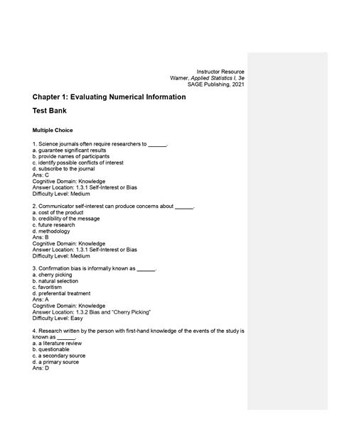 Test Bank For Applied Statistics I Basic Bivariate Technique Inspire Uplift