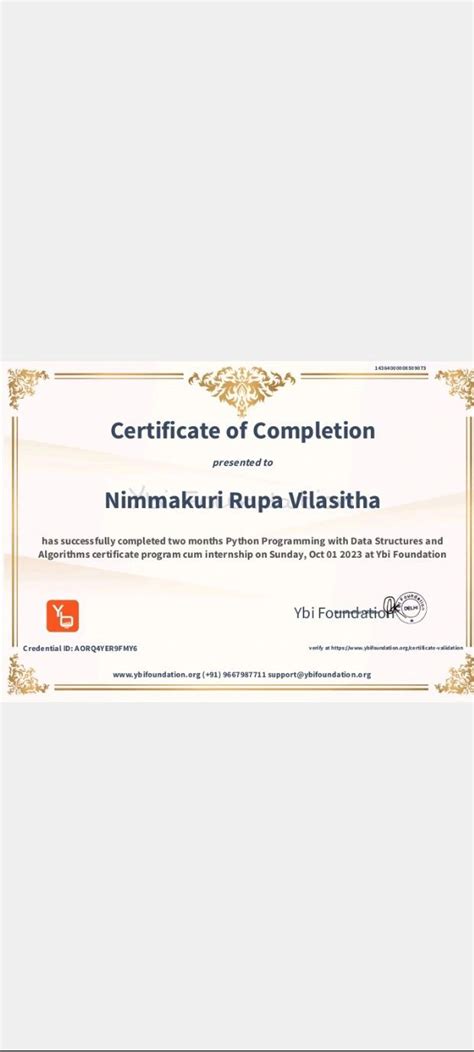 Nimmakuri Roopa Vilasitha On Linkedin Hello All I Completed My Puthon