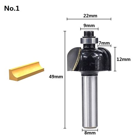 Xcan Corner Round Over Router Bit 8mm Shank Bearin Vicedeal