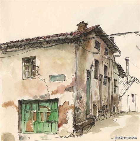 艺术家Adolfo Arranz的建筑水彩绘本艺术名画 日志 海风清听 书画家园