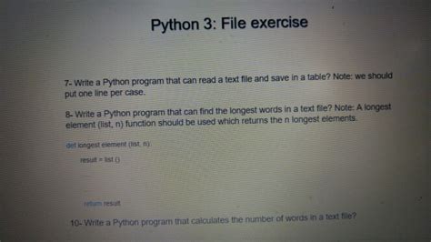 Solved Python 3 File Exercise 7 Write A Python Program