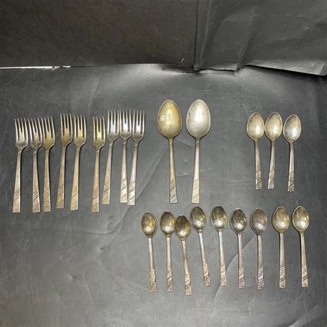 Art Deco X23 Vltd Extra A Silver Plated Sheffield England Spoons And Forks Vintage £1500