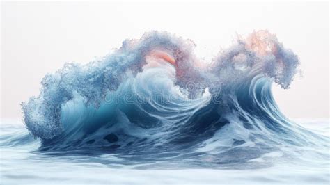 Abstract Ocean Wave In Motion Generative Ai Stock Illustration Illustration Of Design Wave