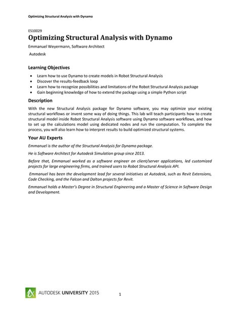 Dynamo With Robot Structural Pdf