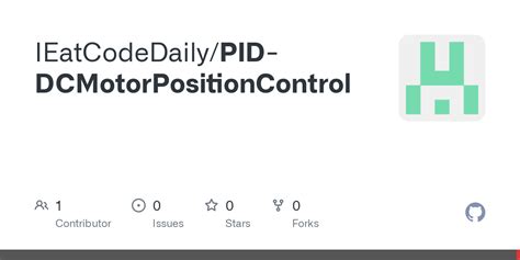GitHub IEatCodeDaily PID DCMotorPositionControl