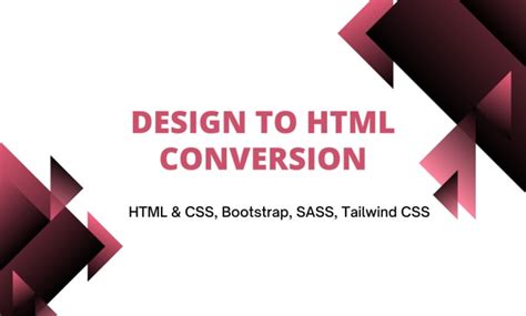 Convert Figma To Html Css Sass Bootstrap Or Tailwind Css By