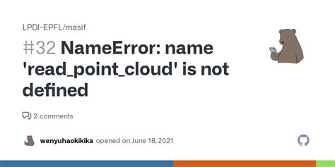 NameError Name Read Point Cloud Is Not Defined Issue LPDI EPFL Masif GitHub