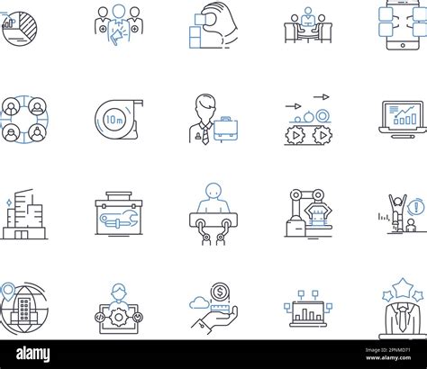 Assembly Line Production Line Icons Collection Automation Efficiency Mass Production