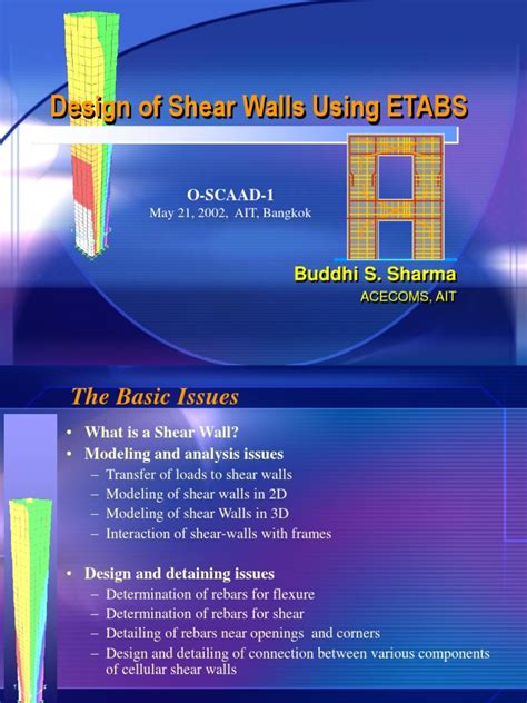 Design Of Shear Walls Using Etabs Pdf Pdf Truss Beam Structure