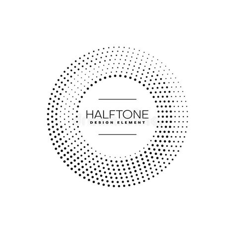 Halftone Circle Pattern Frame Border With Dots Stock Vector Illustration Of Logo Geometric