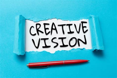 Hand Writing Sign Creative Vision Business Concept Process Of Purposefully Generating Visual