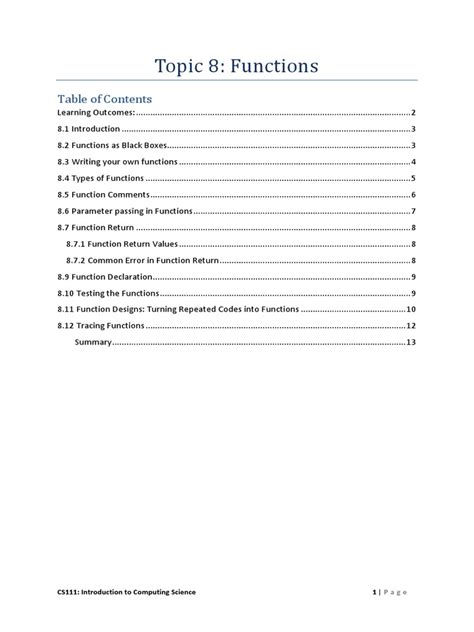 Week 8 Reading Pdf Subroutine Parameter Computer Programming